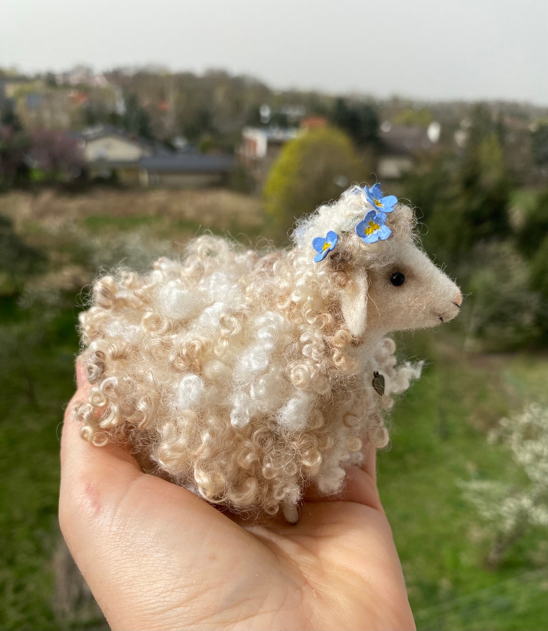 Felted Sheep, Cute Sheep, Sheep With Small Curls, Miniature Sheep, Toy ...