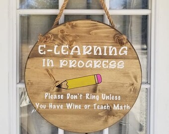 E Learning Door Sign - Etsy