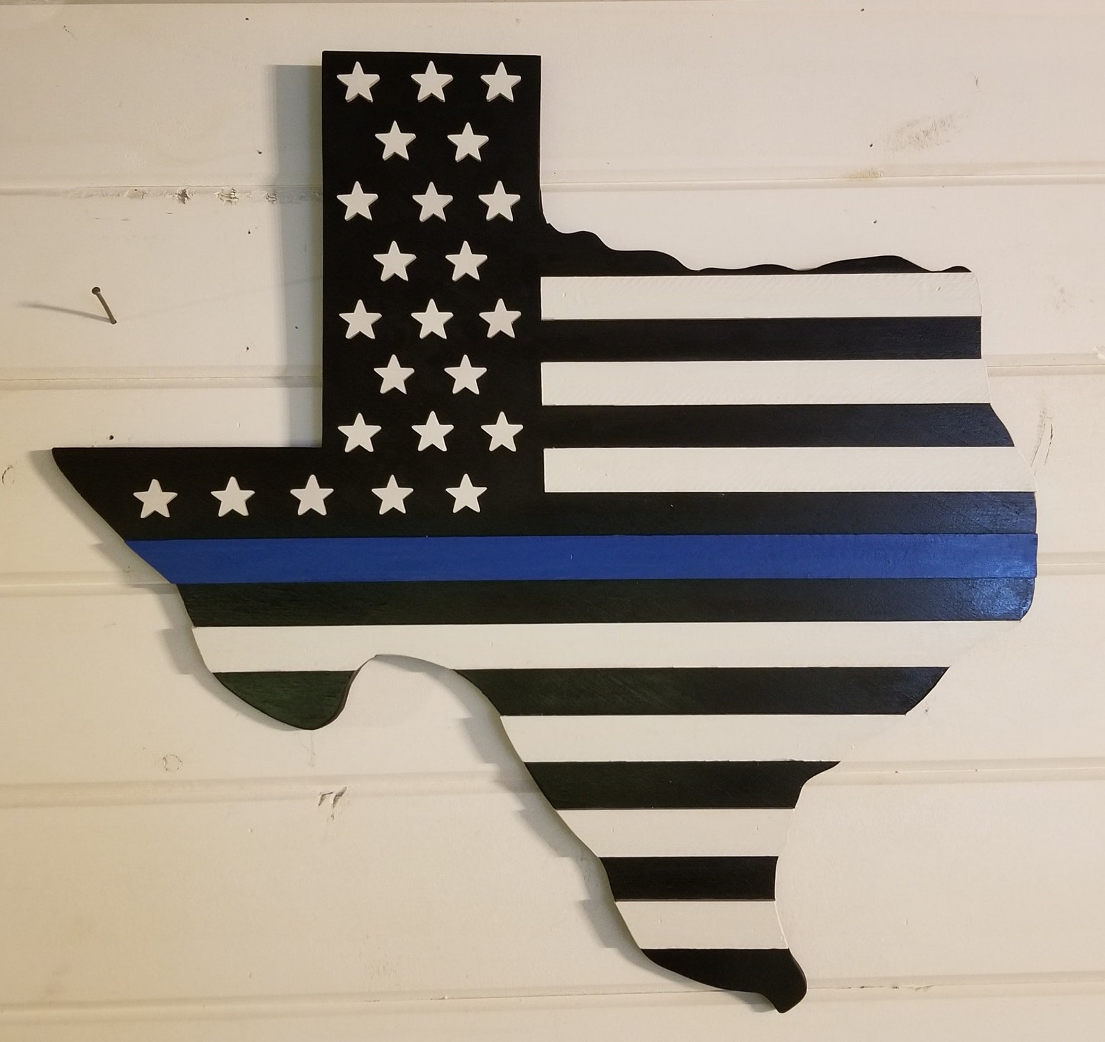 Thin Blue Line 3D Police Flag Texas Sign All States - Etsy