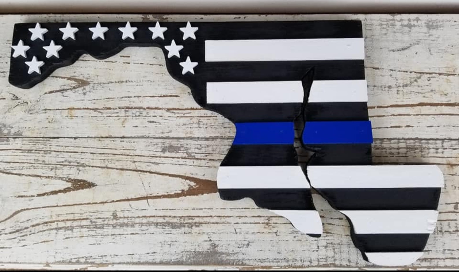 Thin Blue Line 3D Police Flag Texas Sign All States - Etsy