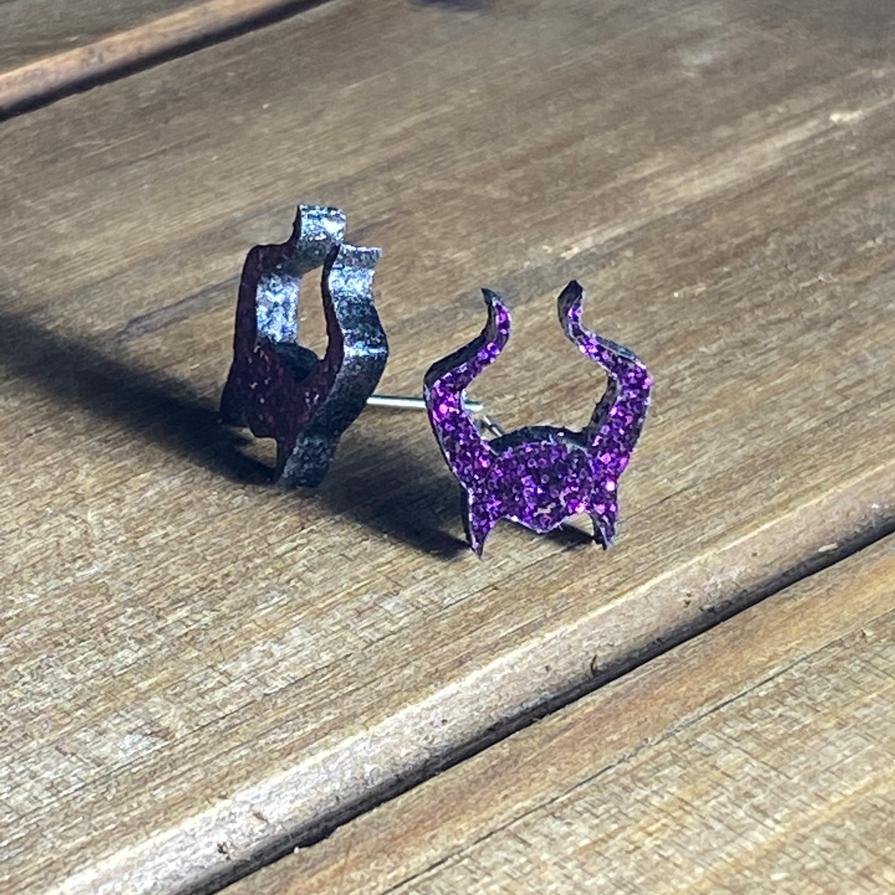 Purple Glitter Evil Fairy-Dark Fairy Maleficent Horn - Etsy.de