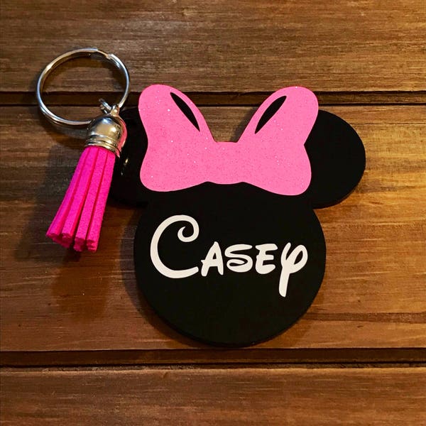 Minnie Mouse Keychain Svg - Etsy