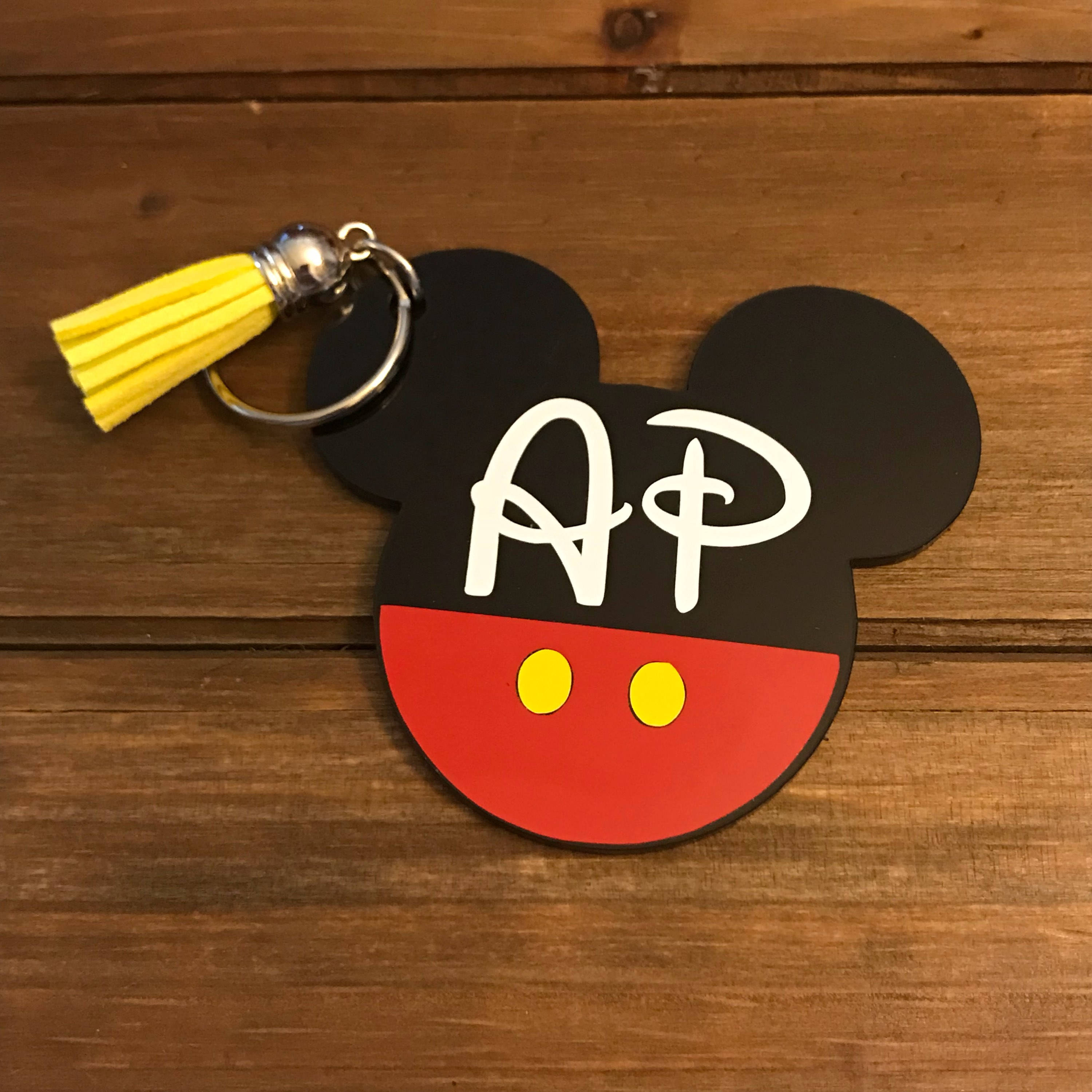 Personalized Mickey Mouse Inspired Tassel Keychain-annual | Etsy