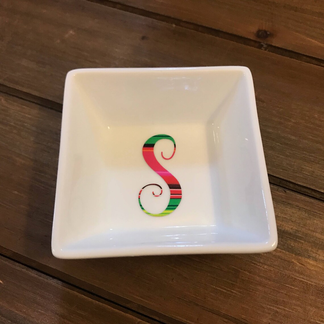 Personalized Neon Serape Ring Dish-trinket Tray-jewelry Dish | Etsy