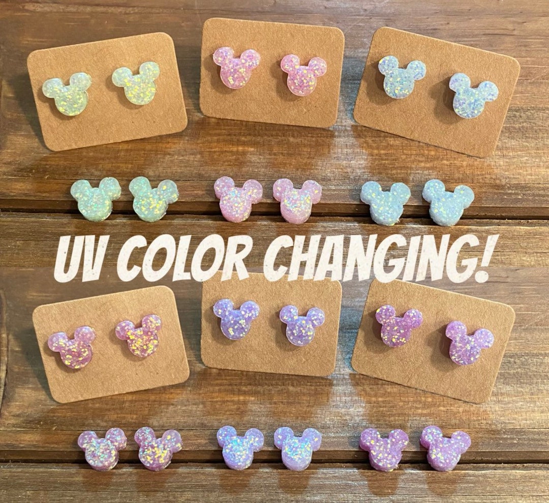 Color Changing Mouse Stud Earrings-mickey Color Changing Earrings ...