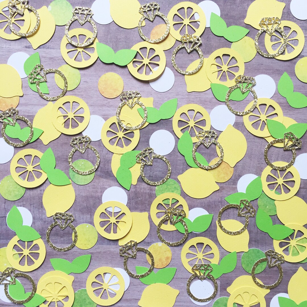 Lemon Confetti 120 Piece Lemon Bridal Shower Confetti - Etsy