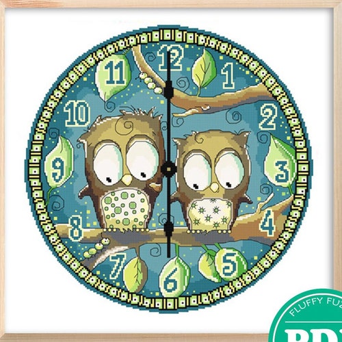Cute Owl Clock / PDF Cross Stitch Pattern - Etsy