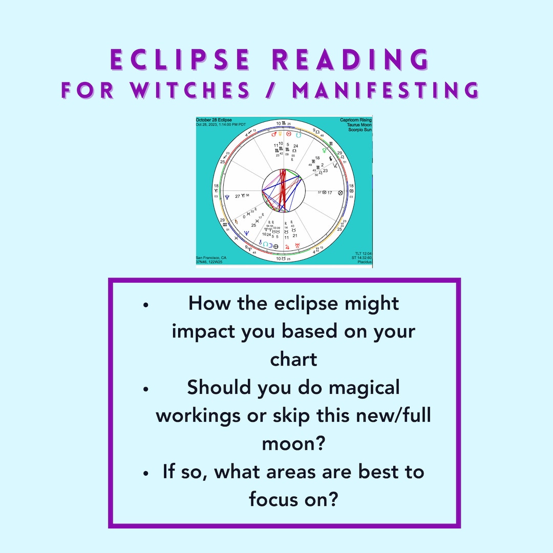 Eclipse Astrology Reading for Witches / Manifesting - Etsy