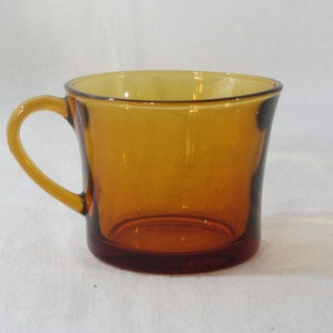 5 Amber Cups, Vereco Cups, Tempered Amber Glass, Espresso Coffee Cups ...