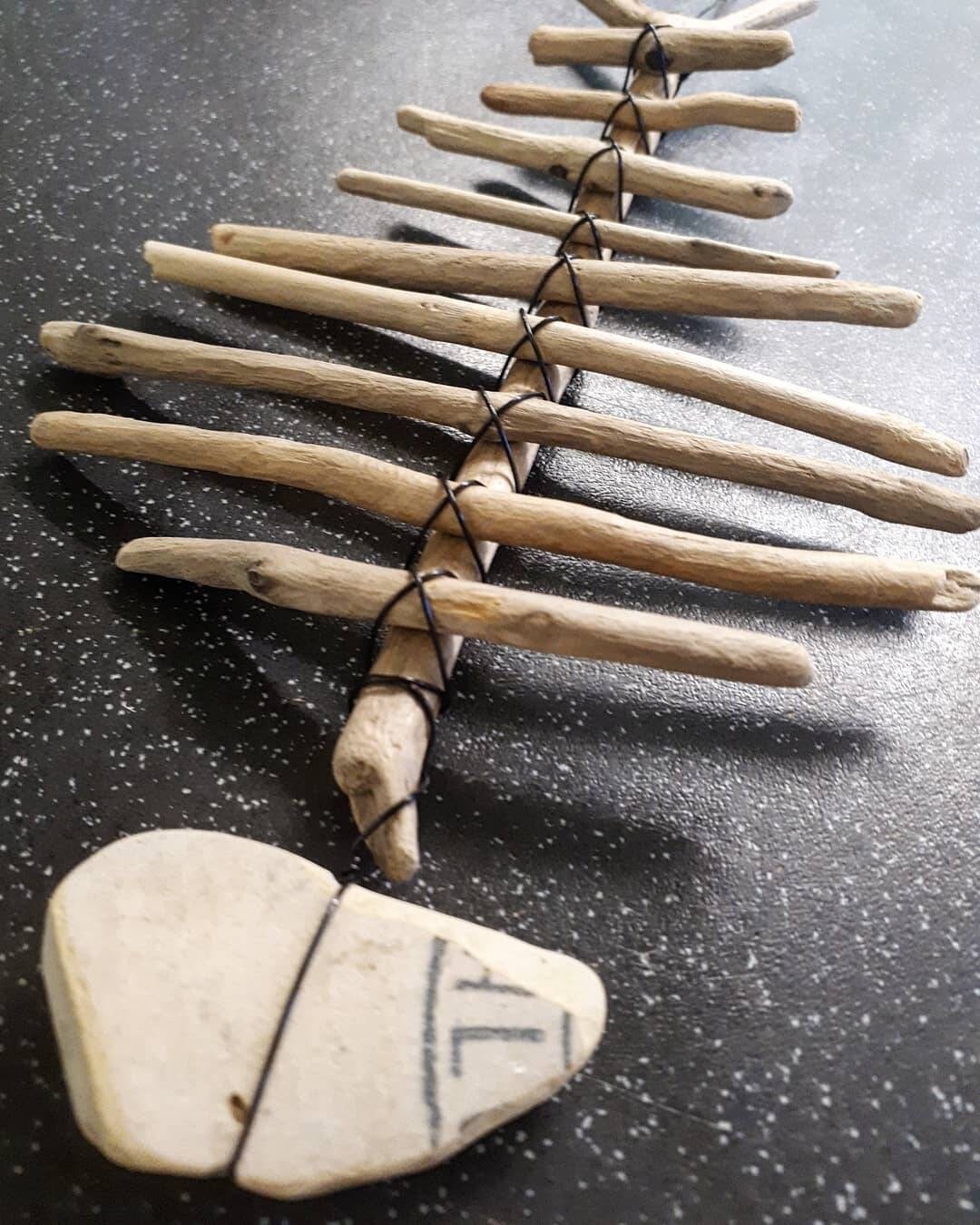 Whitby Driftwood and Wire Art - Hanging Fish Sculpture. - Etsy