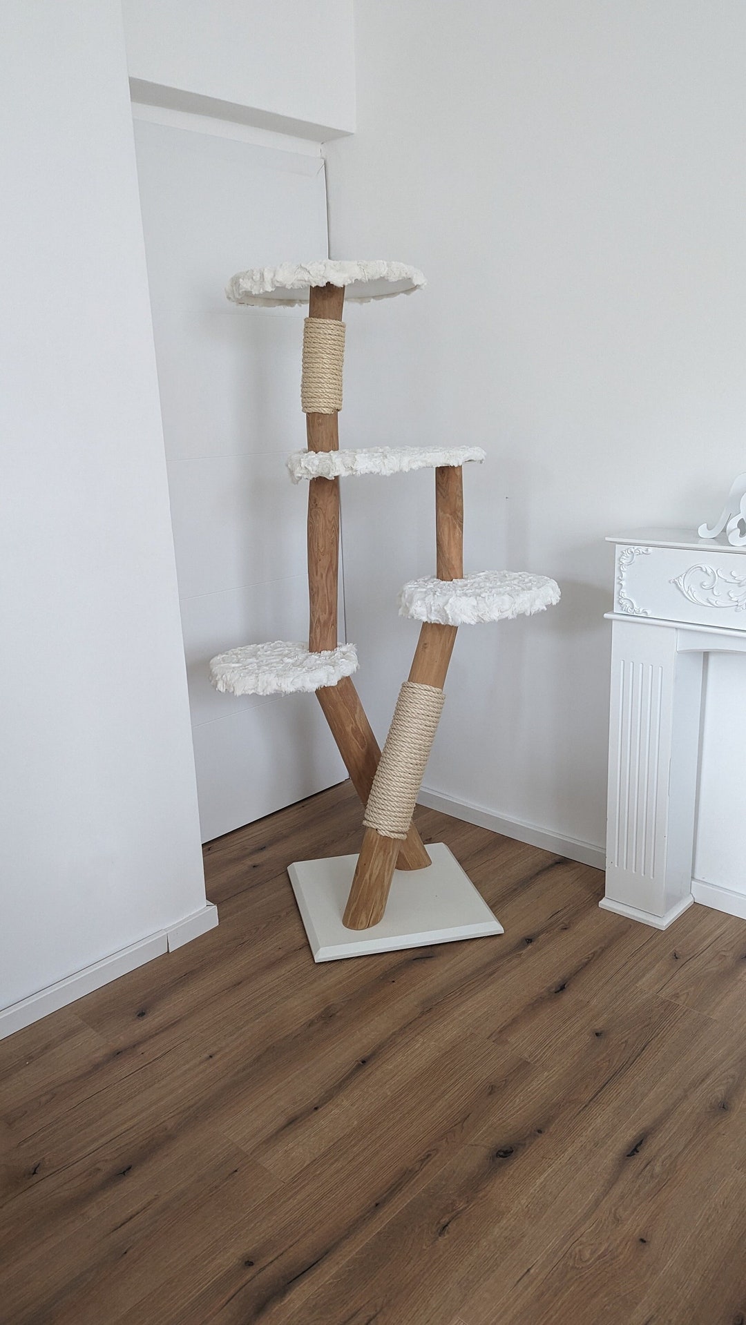 Solid Wood Scratching Post Natural Wood Cat Tree Cat Scratching Post ...
