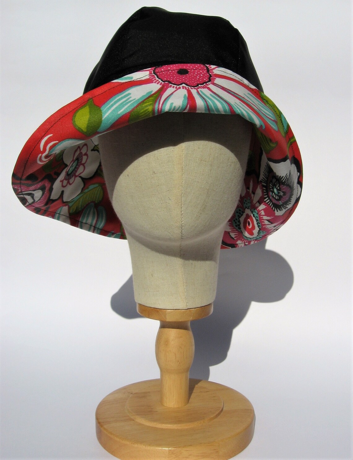 Women Rain Hat Black Lightweight Waxed Large Brim Rain Hat - Etsy