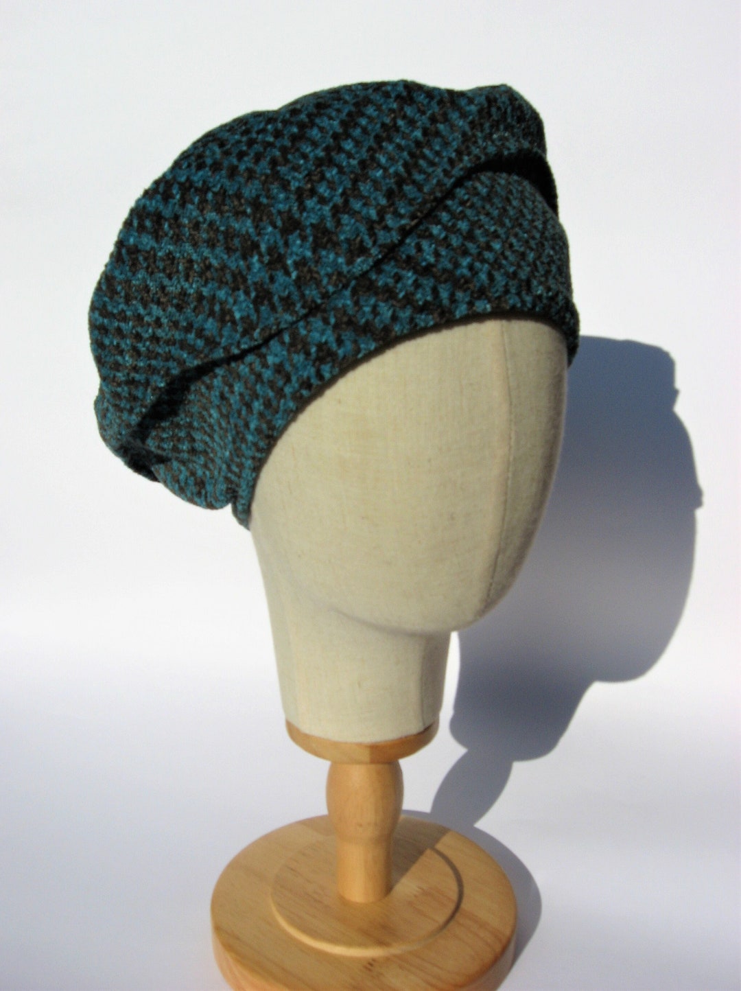 French Tam Beret, Lightweight Tartan Beret, Soft Comfy Velvet Beret ...