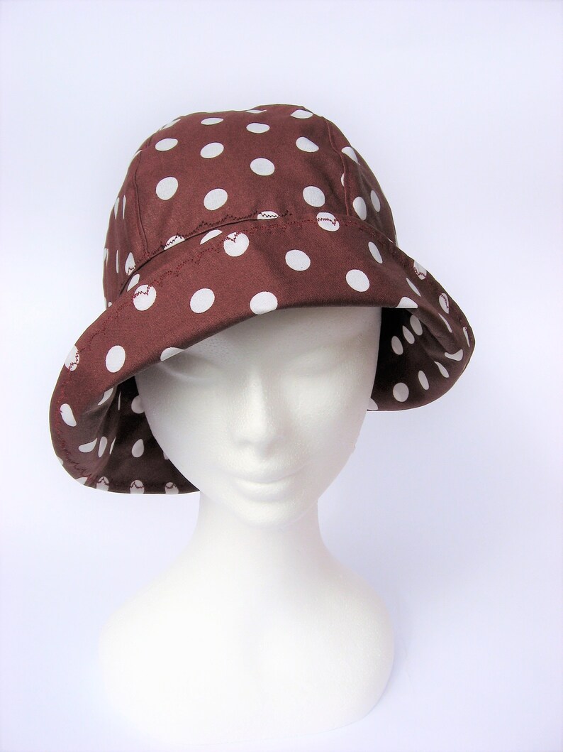 Cappello impermeabile, cappello da pioggia a pois, cappello donna all ...