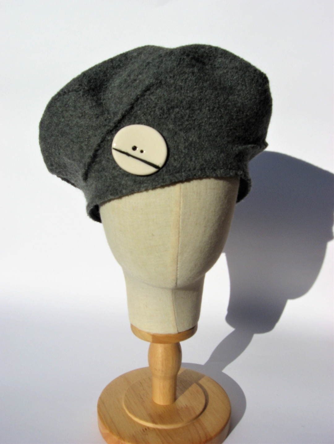 Tam Beret, Women Winter French Beret, Basque Beret Grey, Boiled Wool ...