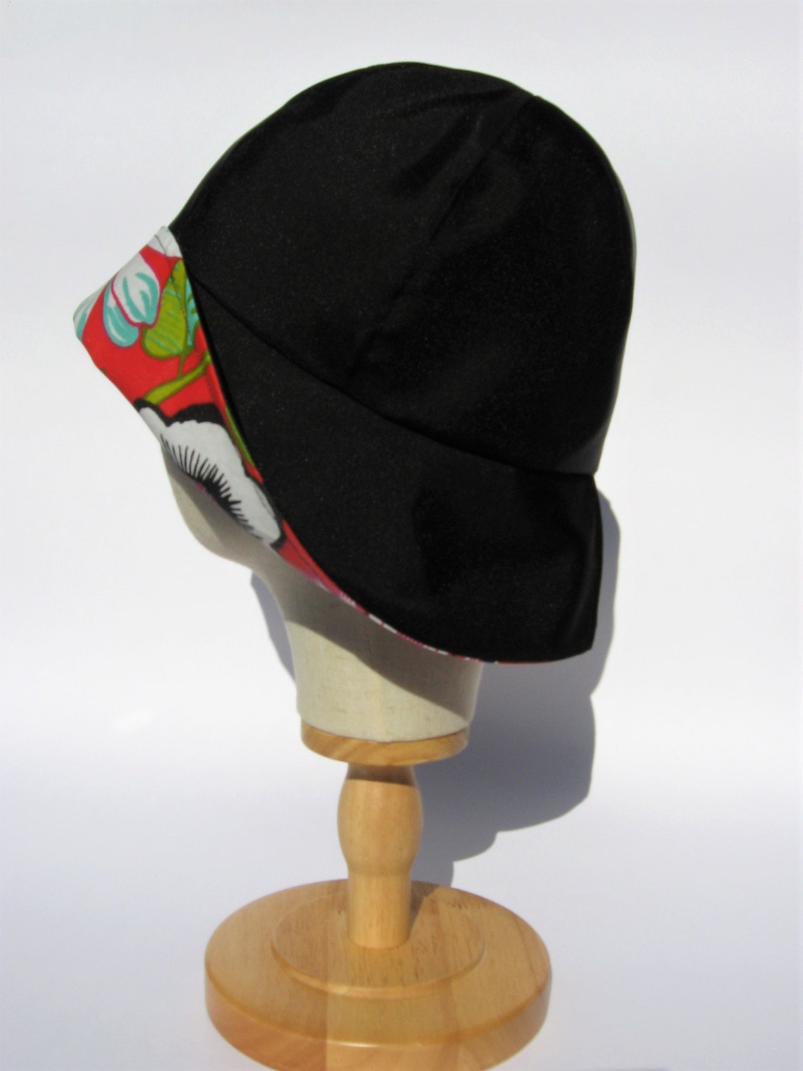 Women Rain Hat Black Lightweight Waxed Large Brim Rain Hat - Etsy