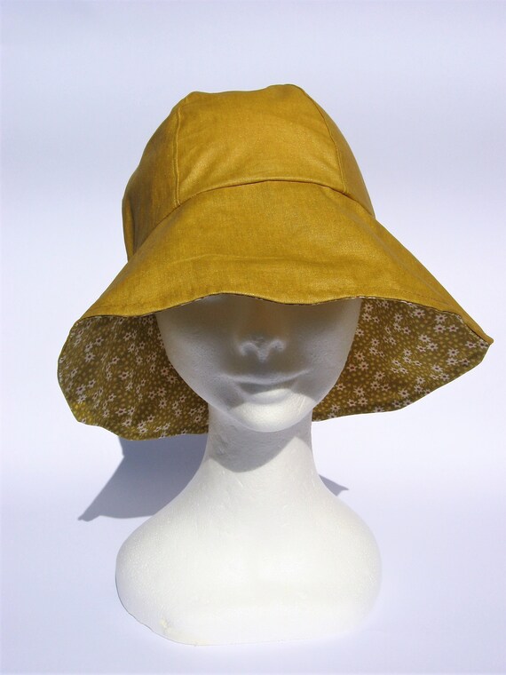 Yellow Rain Hat Pocket Size Rain Hat Small Outdoor Hat - Etsy