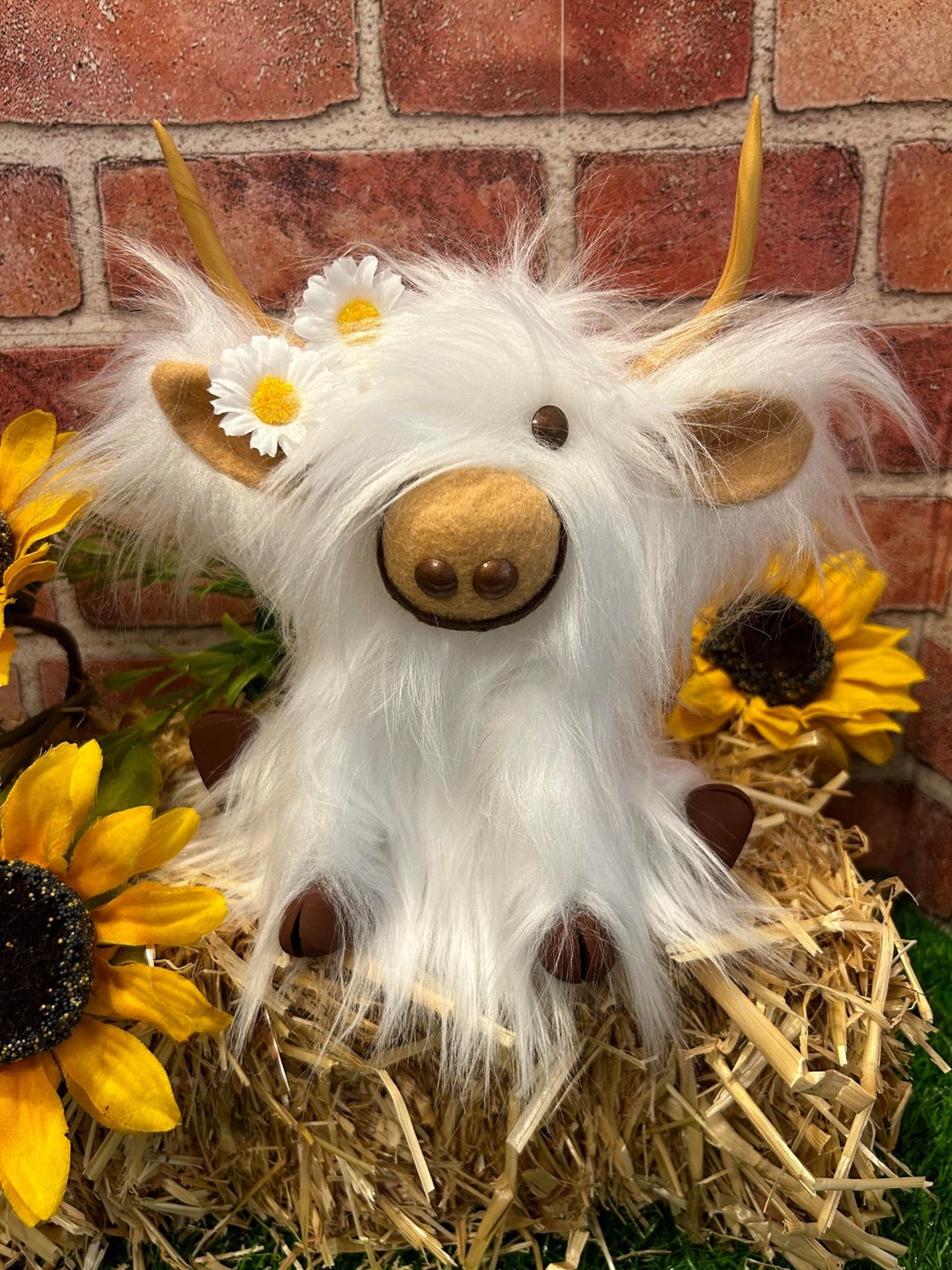 Highland Cow Gnome, White, Gnome Cow, Farmhouse, Tier Tray, Gift, Home ...
