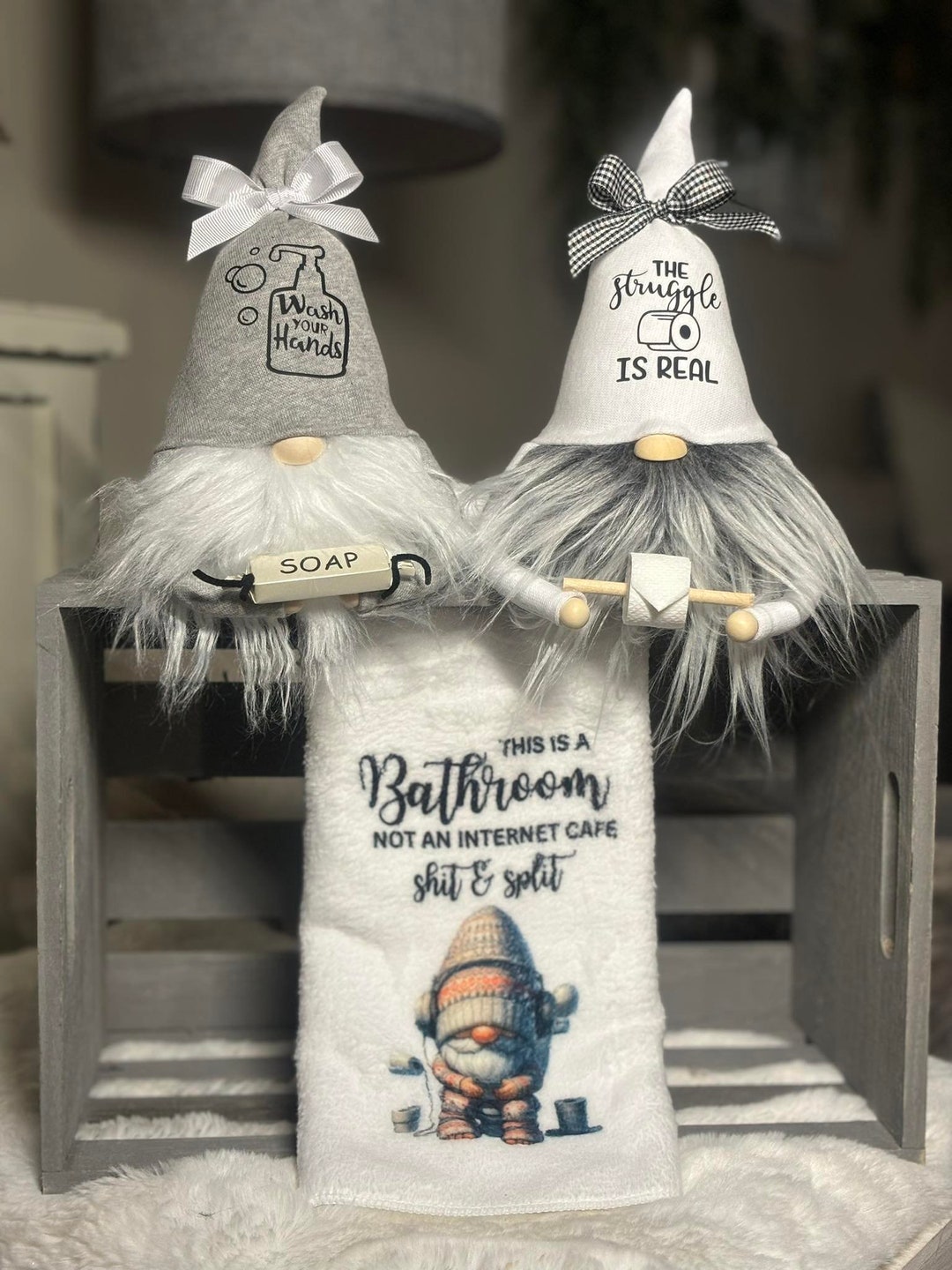 Bathroom Gnomes, Toilet Paper, Wash Your Hands, Struggle is Real ...