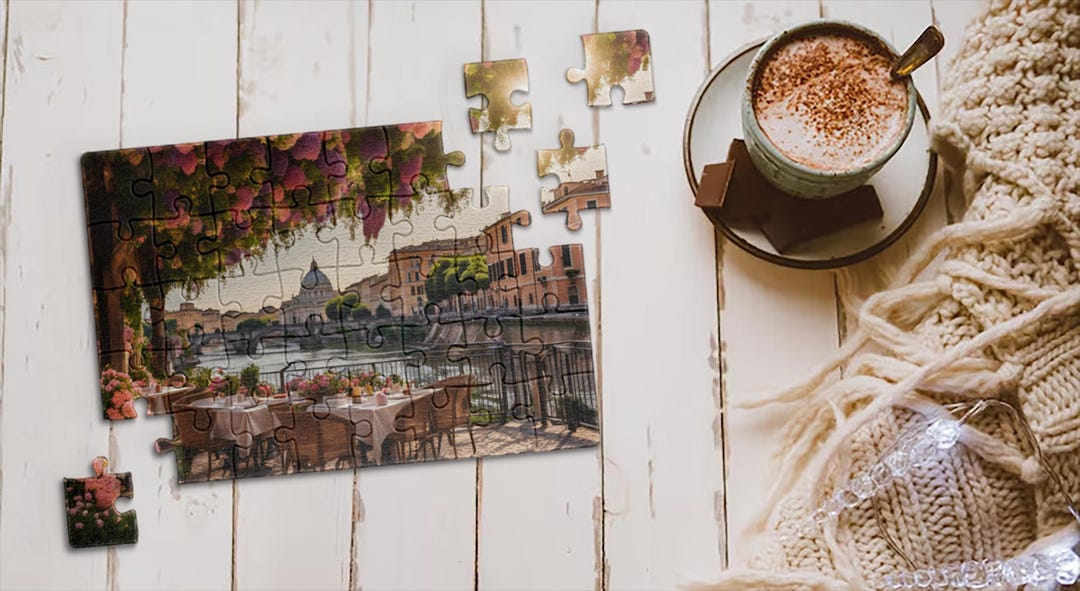 Charming Italian Restaurant Puzzle - 110, 252, 520, 1014-piece Puzzle ...