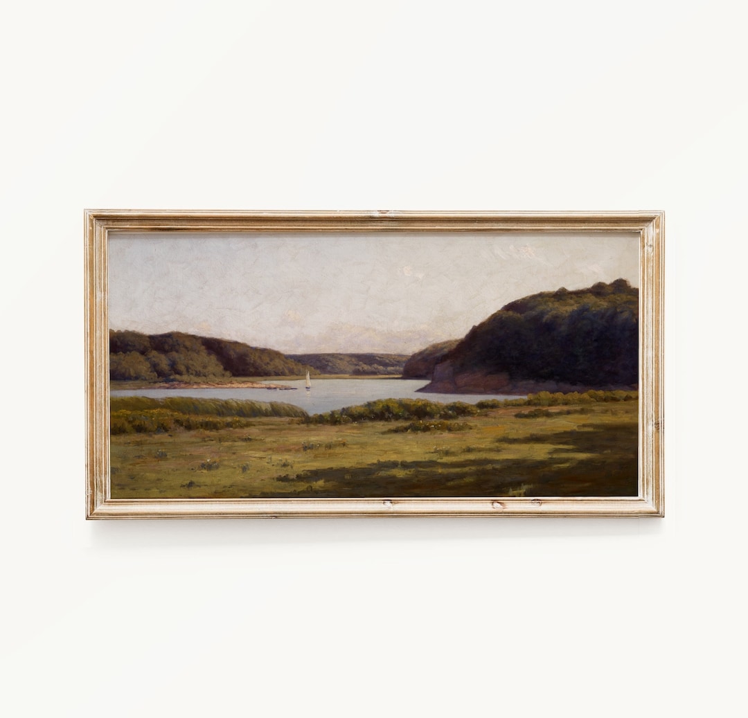 Vintage Horizontal Landscape Wall Art Print - Above Bed Art, Kitchen ...