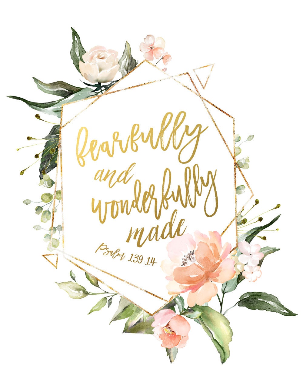 Fearfully and Wonderfully Made Wall Print Nursery Decor - Etsy