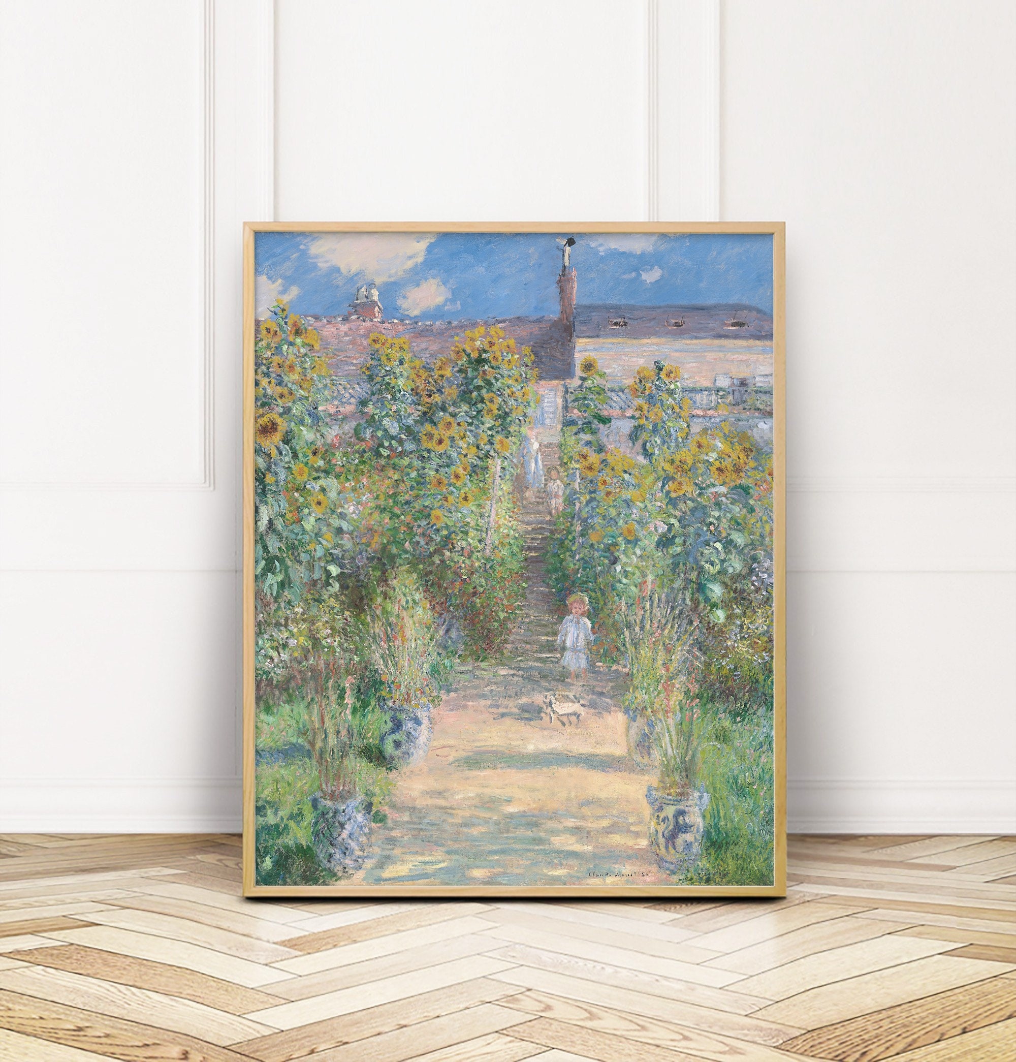 Claude Monet Vintage Floral Scene Wall Print Farmhouse Decor - Etsy