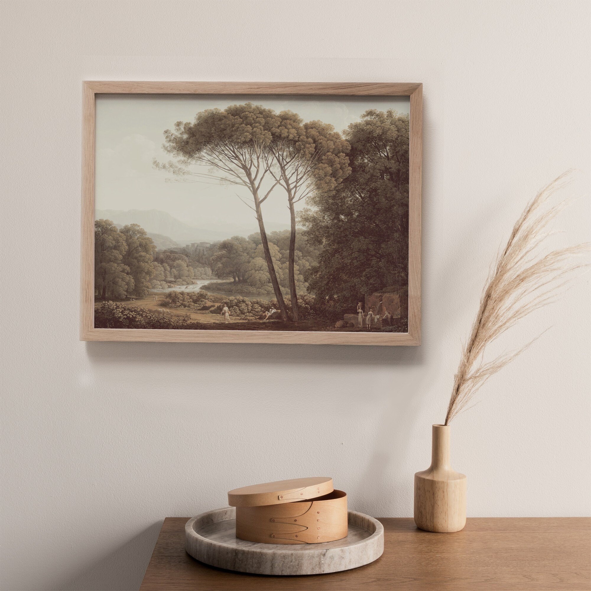 Vintage Italian Landscape Wall Art by Dutch Painter Old - Etsy