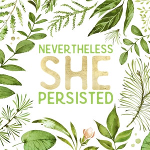 Nevertheless She Persisted Wall Print. Feminist Poster - Etsy