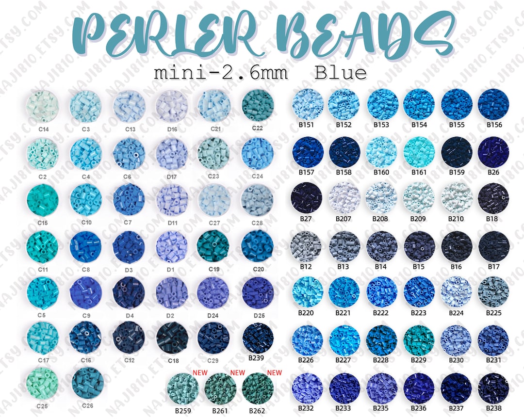 2.6mm Mini Beads Refill Blue Navy code B perler Beads/hama Beads/fuse ...