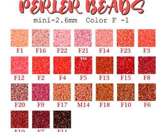 Red Mini Perler Beads - Etsy