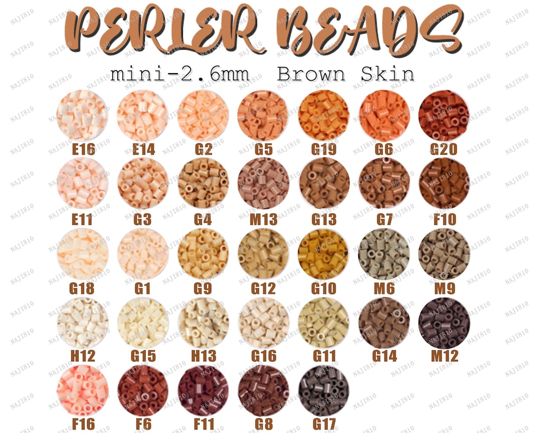 Series A - 2.6mm Mini Beads Refill Color-brown/skin - (perler Beads ...