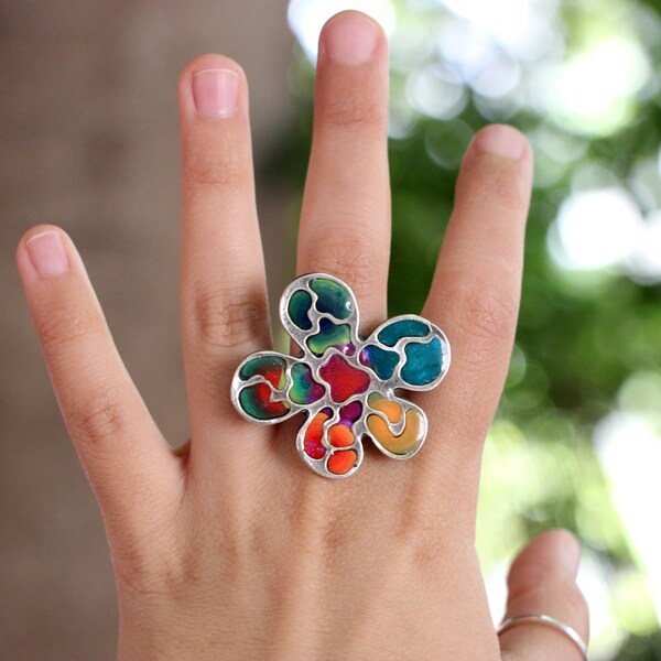 Multi Color Ring - Etsy