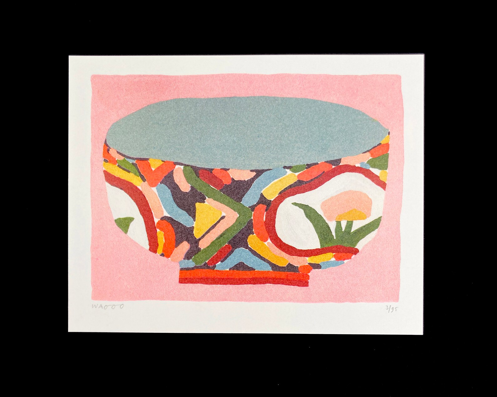 A Painted Bowl Risograph Print - Etsy