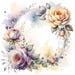 10 Yellow Roses Frame Clipart, Yellow Roses Watercolor, Yellow Roses ...