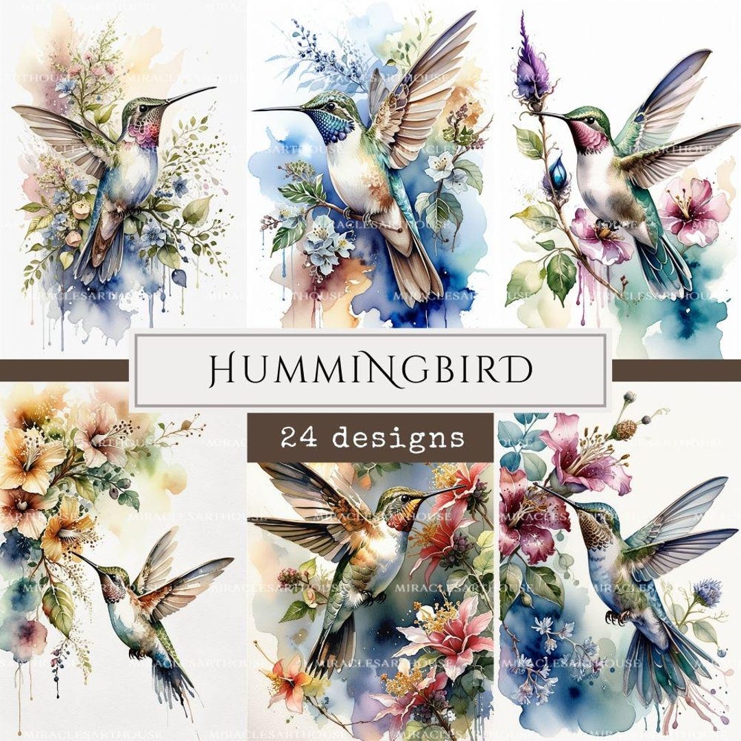 Hummingbird Junk Journal Pages Bundle, Hummingbird Printable Pages ...