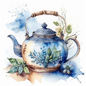 Vintage Teapot Bundle 18 Designs, Teapot Printable, Teapot Graphics ...