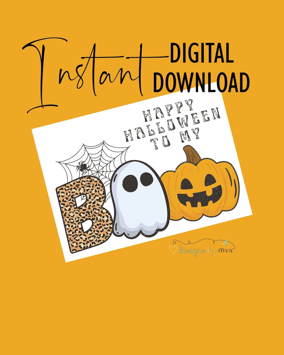 Happy Halloween to My Boo - Halloween Card - Halloween Greeting ...