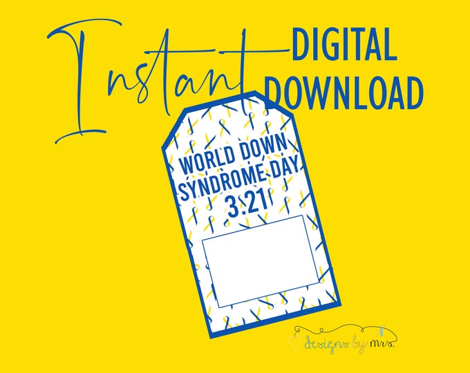 World Down Syndrome Day WDSD Printable Tag With Blank Space for Message ...