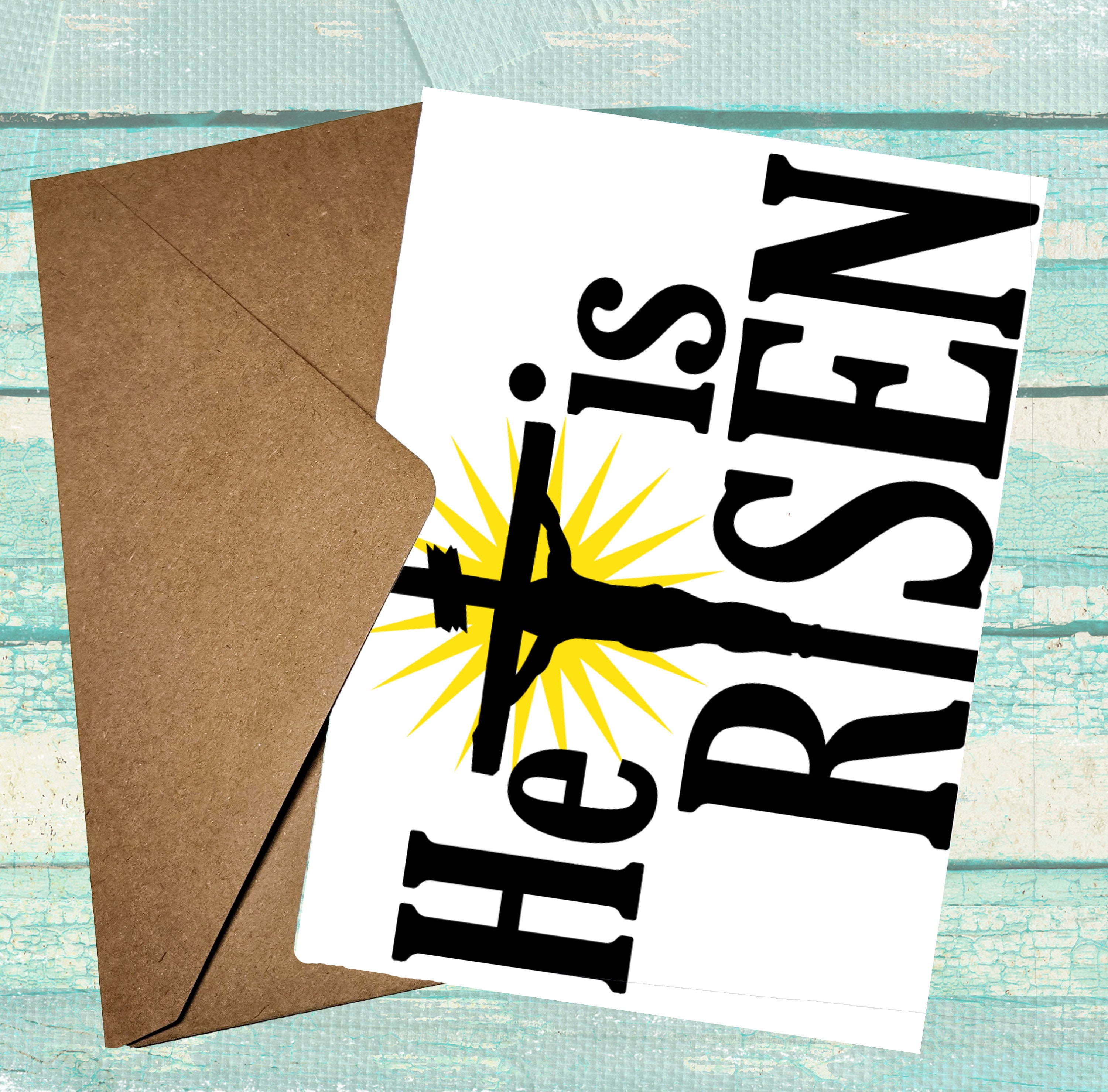 He is Risen Easter Greeting Card Instant Download Easter Printable ...