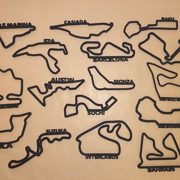 Formula 1 Track Outline - Etsy UK