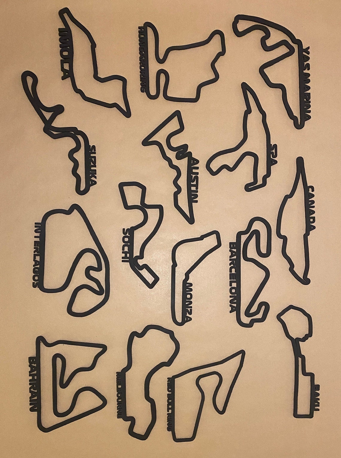 Formula 1 Track Outline Model - Etsy