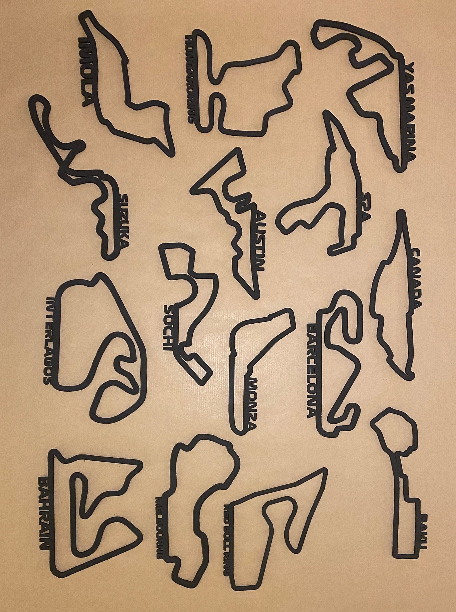 Formula 1 Track Outline Model - Etsy