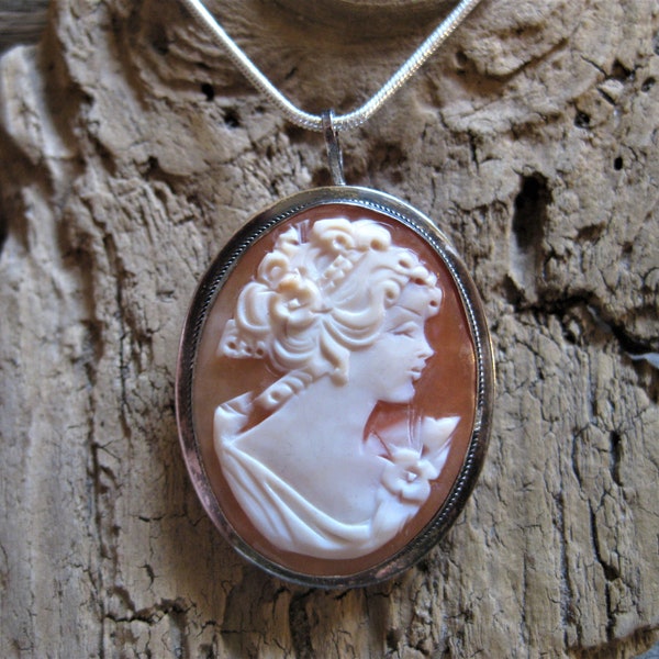 Shell Cameo Pendant - Etsy