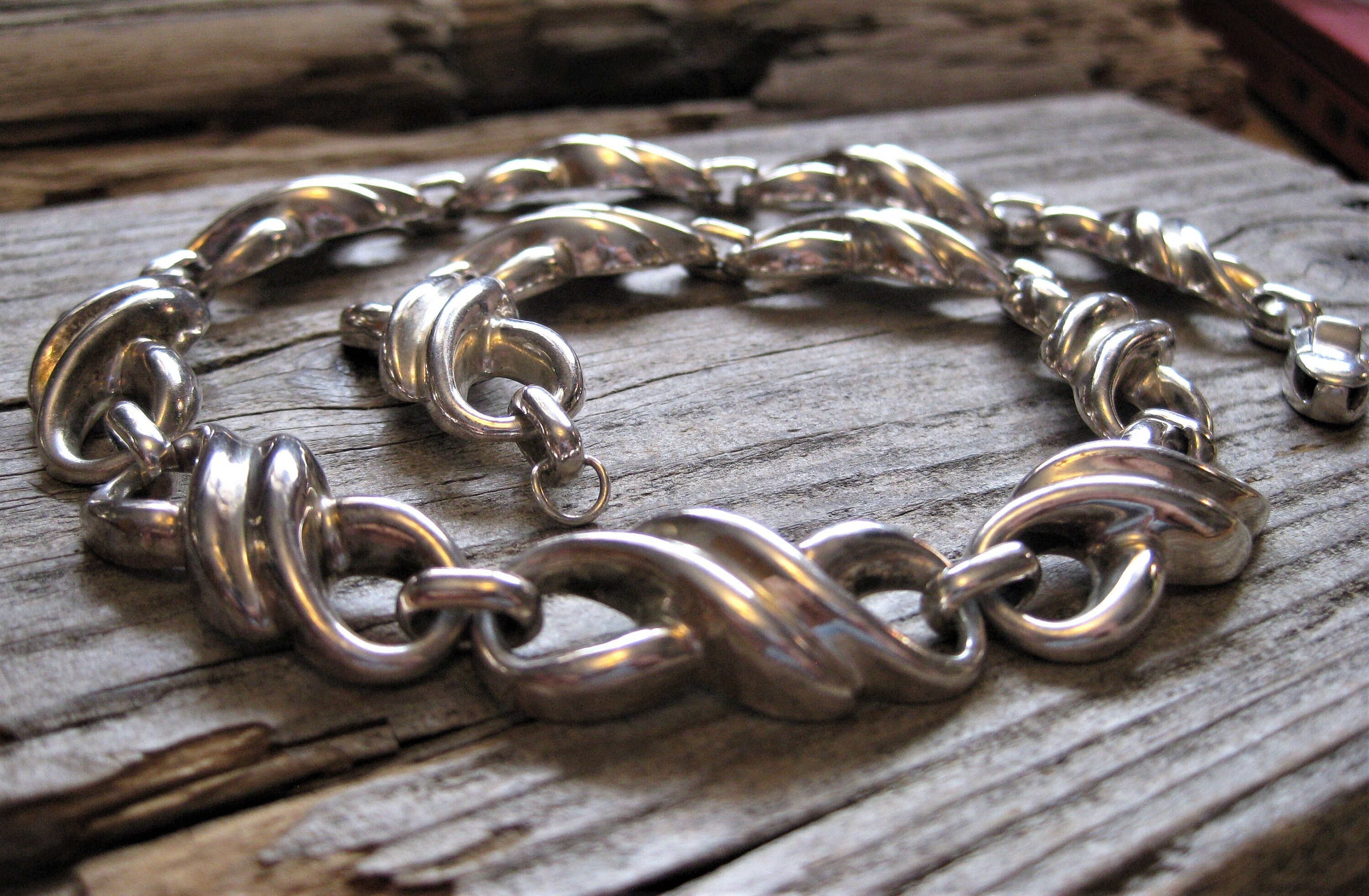 Ca 1970 BAYANIHAN Link 17 1/4" NECKLACE, Chunky Sterling. Collectible ...