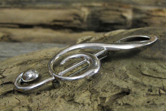 mid century collectible BEAU STERLING music note BROO… - Gem