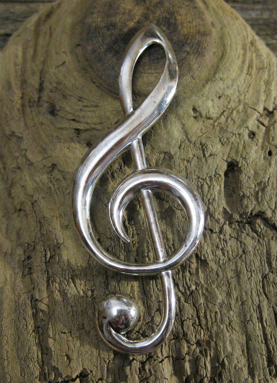 mid century collectible BEAU STERLING music note BROO… - Gem