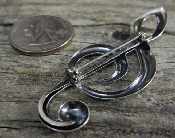 mid century collectible BEAU STERLING music note BROO… - Gem