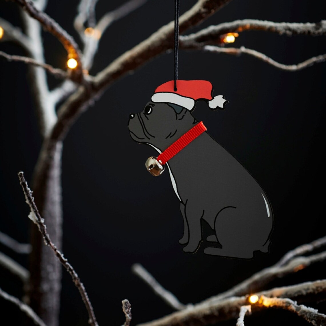 French Bulldog Christmas Tree Decoration - Personalisation Available - Etsy