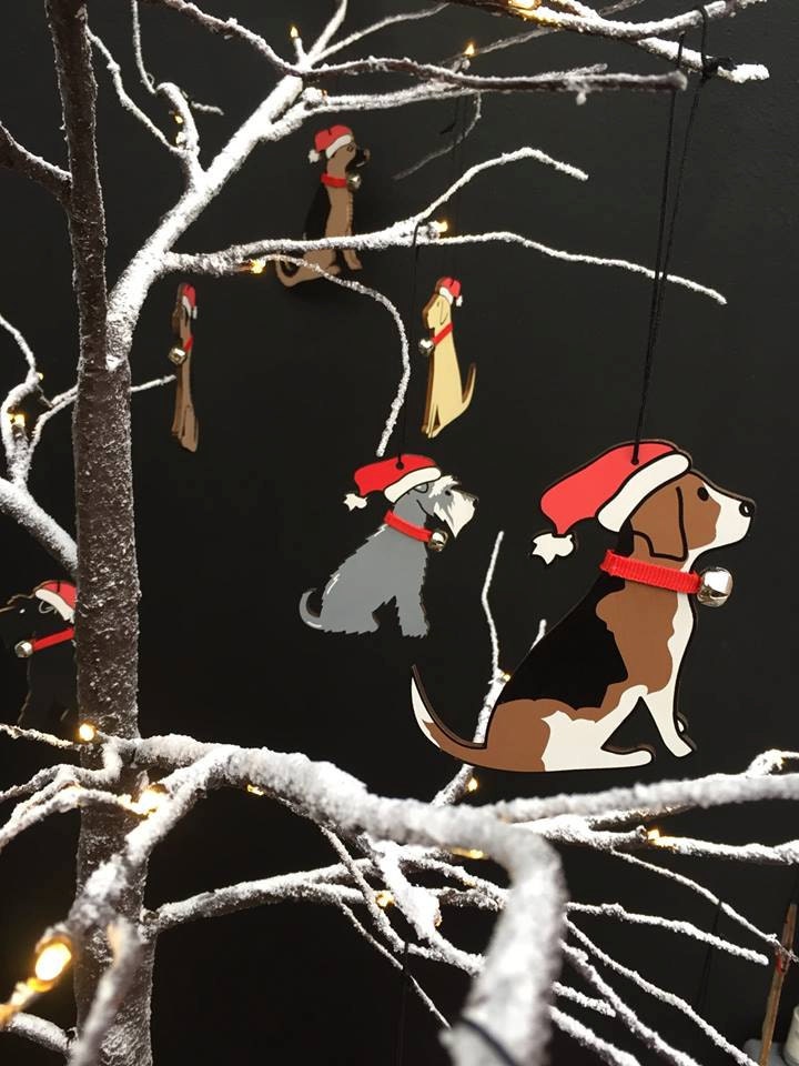 Grey Schnauzer Christmas Tree Decoration - Etsy UK
